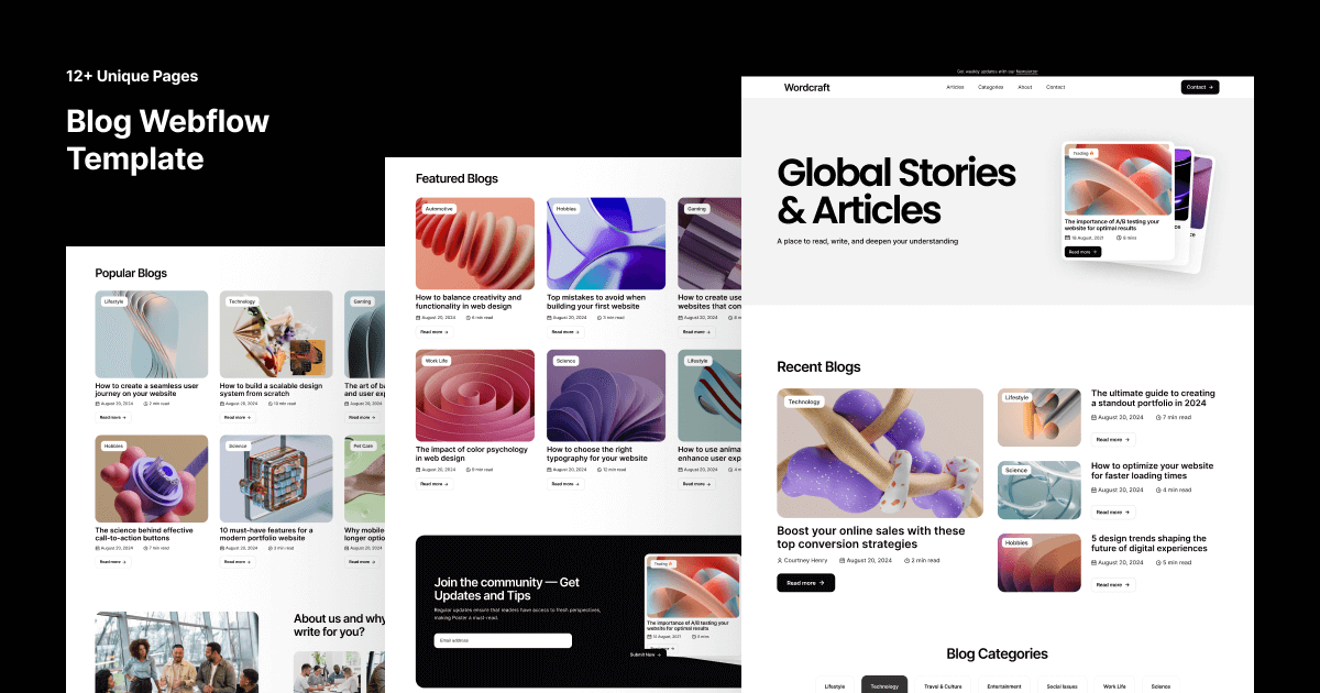 Style Guide Page: Wordcraft - Webflow HTML website template